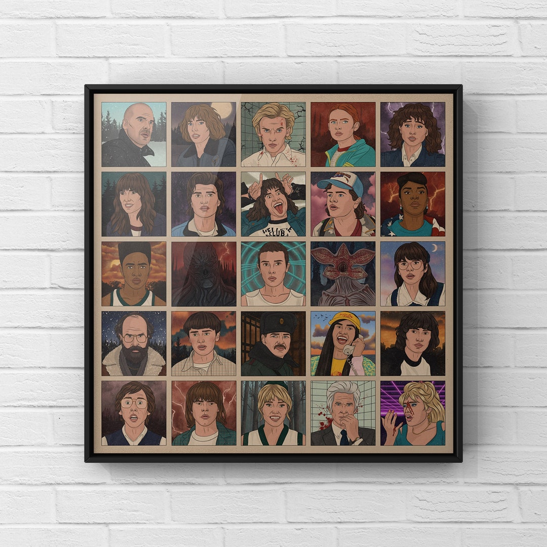 Stranger Things Print | Retro Style Poster | TV Show Wall Art | Season ...