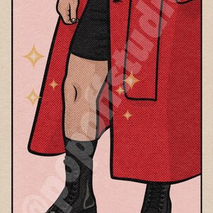 Pedro Pascal’s Knee Retro Art Print | Met Gala 2023 Look | A4 A3 A2 A1 ...