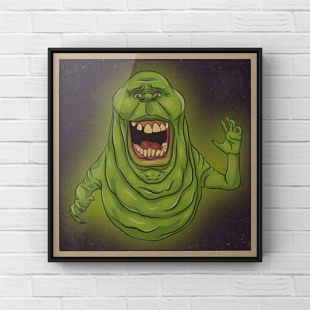 Slimer Retro Print | Ghostbusters Artwork | 80s Movie Poster - Etsy