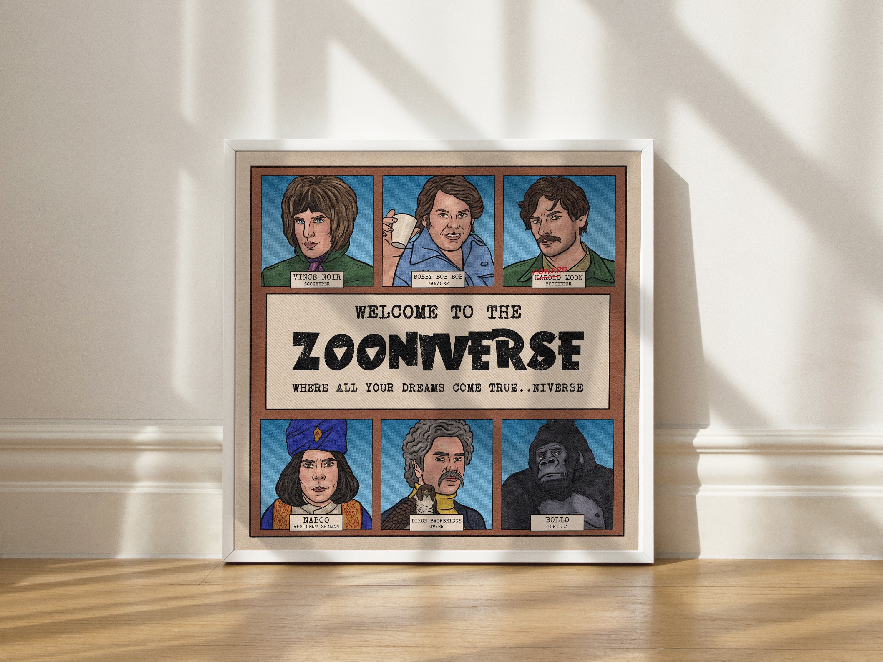 The Mighty Boosh Print the ZOONIVERSE Poster British - Etsy UK