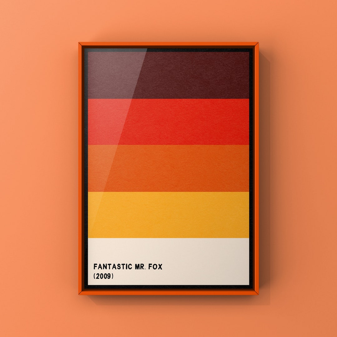 Fantastic Mr Fox Colour Palette Print | Alternative Movie Poster ...