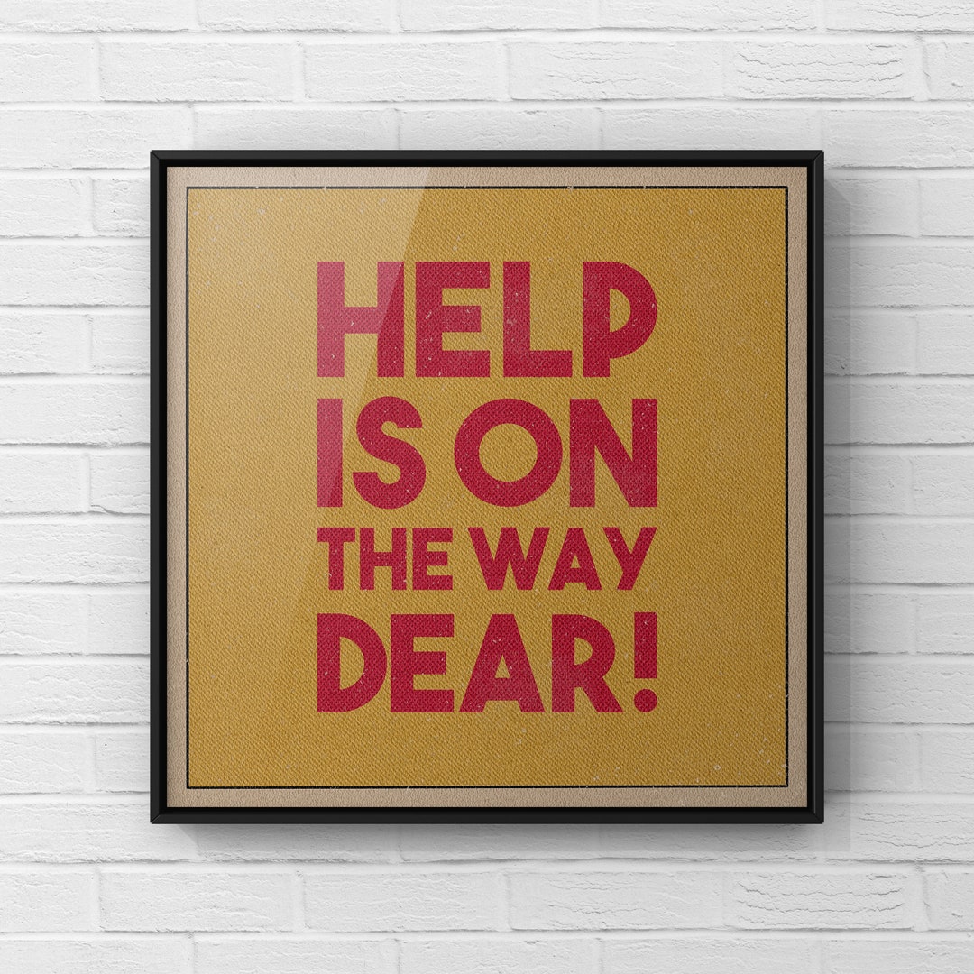 Help is on the Way Dear Retro-style Print | Mrs Doubtfire Art | Movie ...