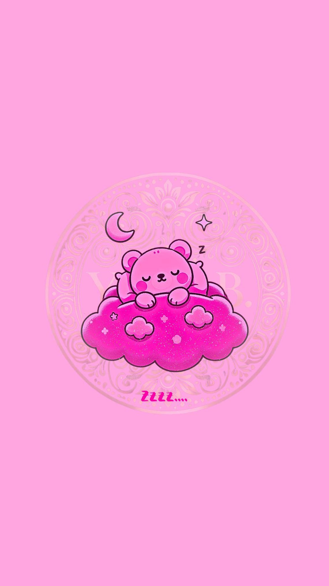 Dreamy Bear Snooze Phone Wallpaper - Etsy