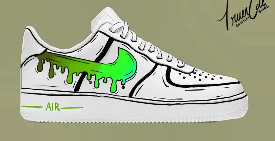 Hand Painted Comic Drip Nike Shoes - Etsy