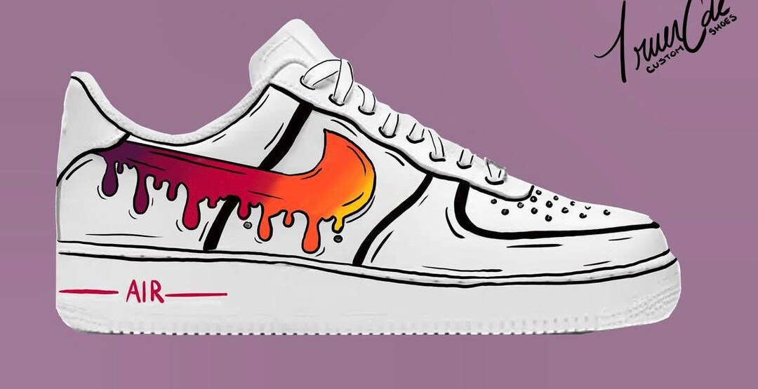 Hand Painted Comic Drip Nike Shoes - Etsy