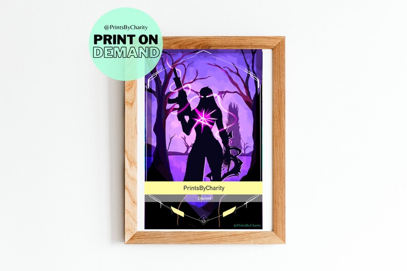 Custom Reyna Valorant Player Card Poster 11x17 Print Personalized ...