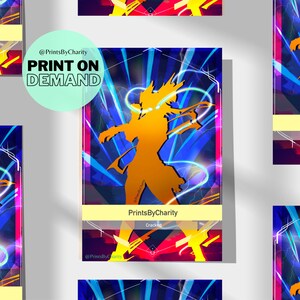 Custom Neon Valorant Player Card Poster 11x17 Print Personalized ...
