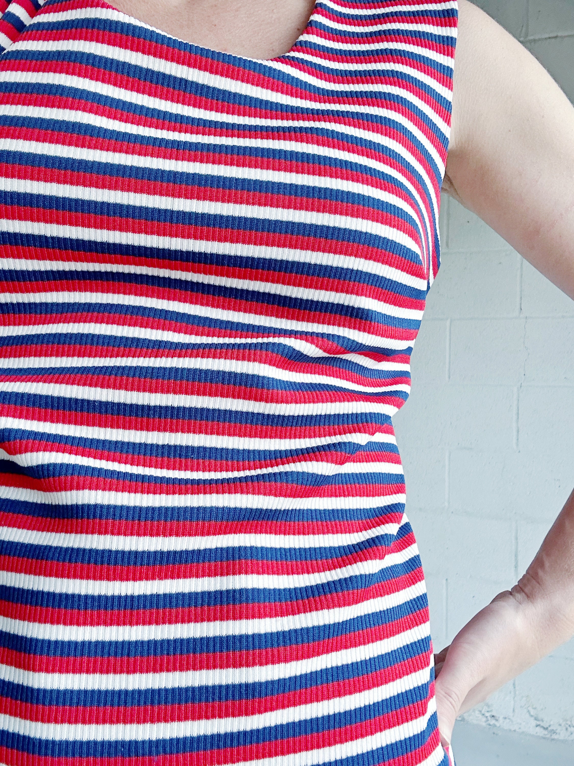 Vintage 60s Stripped Tank Top Preppy Retro Striped Knit Top Size: M - Etsy