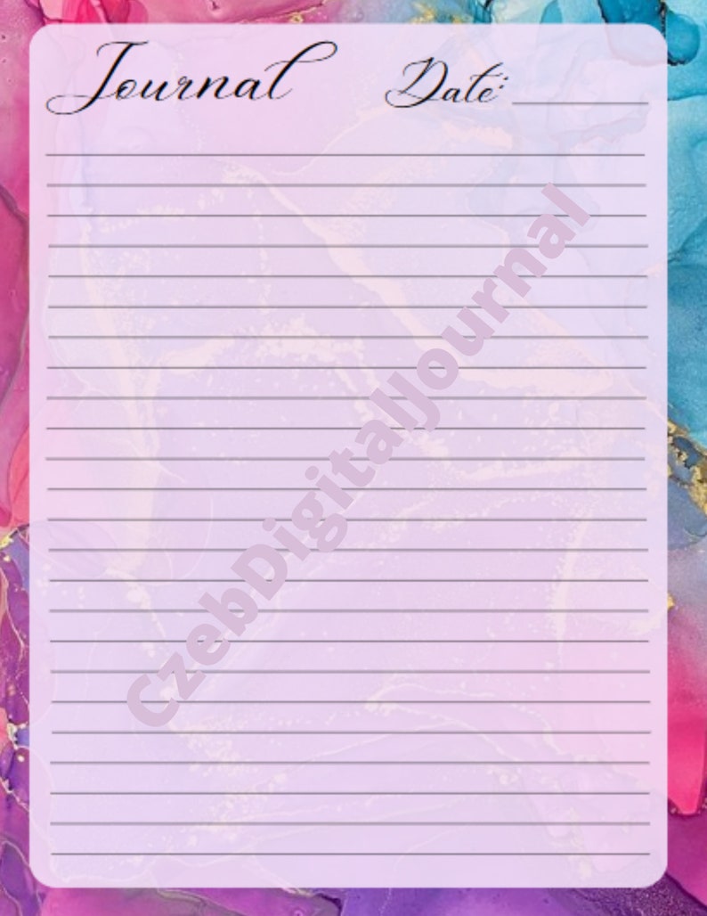 Pastel Dream Digital Journal - Etsy