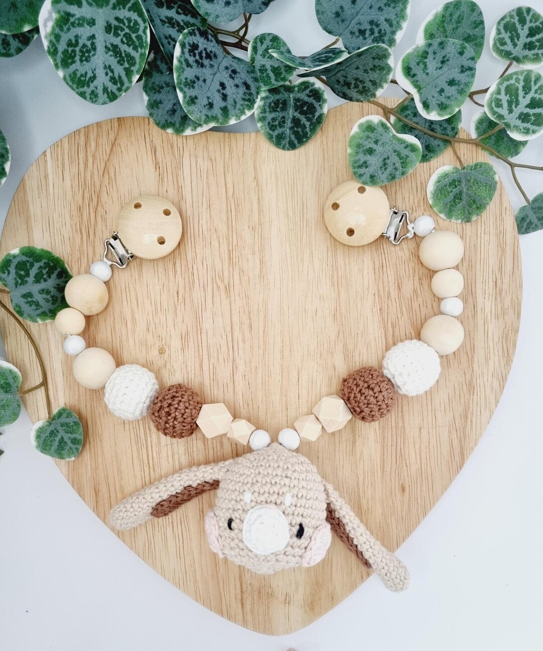 Floppy Ear Bunny Stroller Chain Handmade Crocheted - Etsy