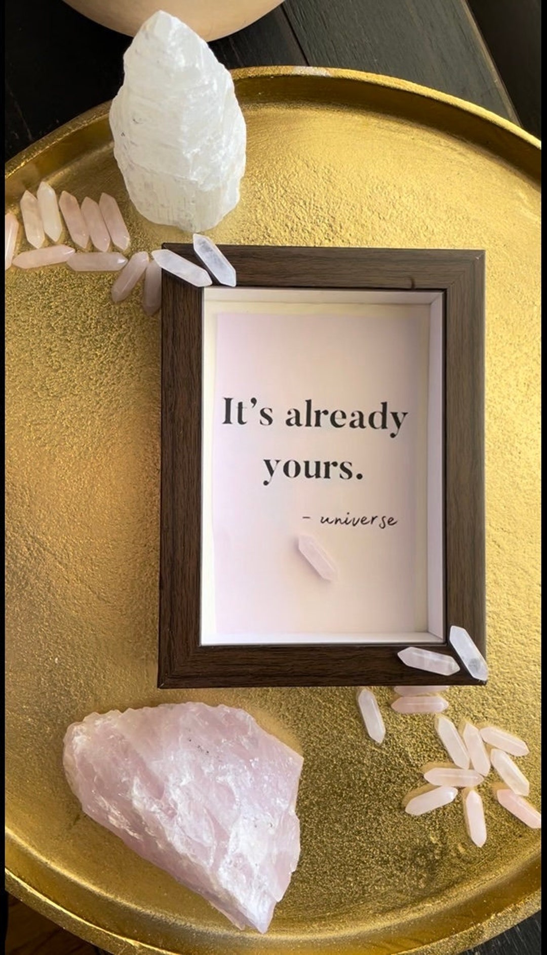 Rustic 7 Inch Shadow Box Frame for Powerful Manifesting Equipped With 4 ...
