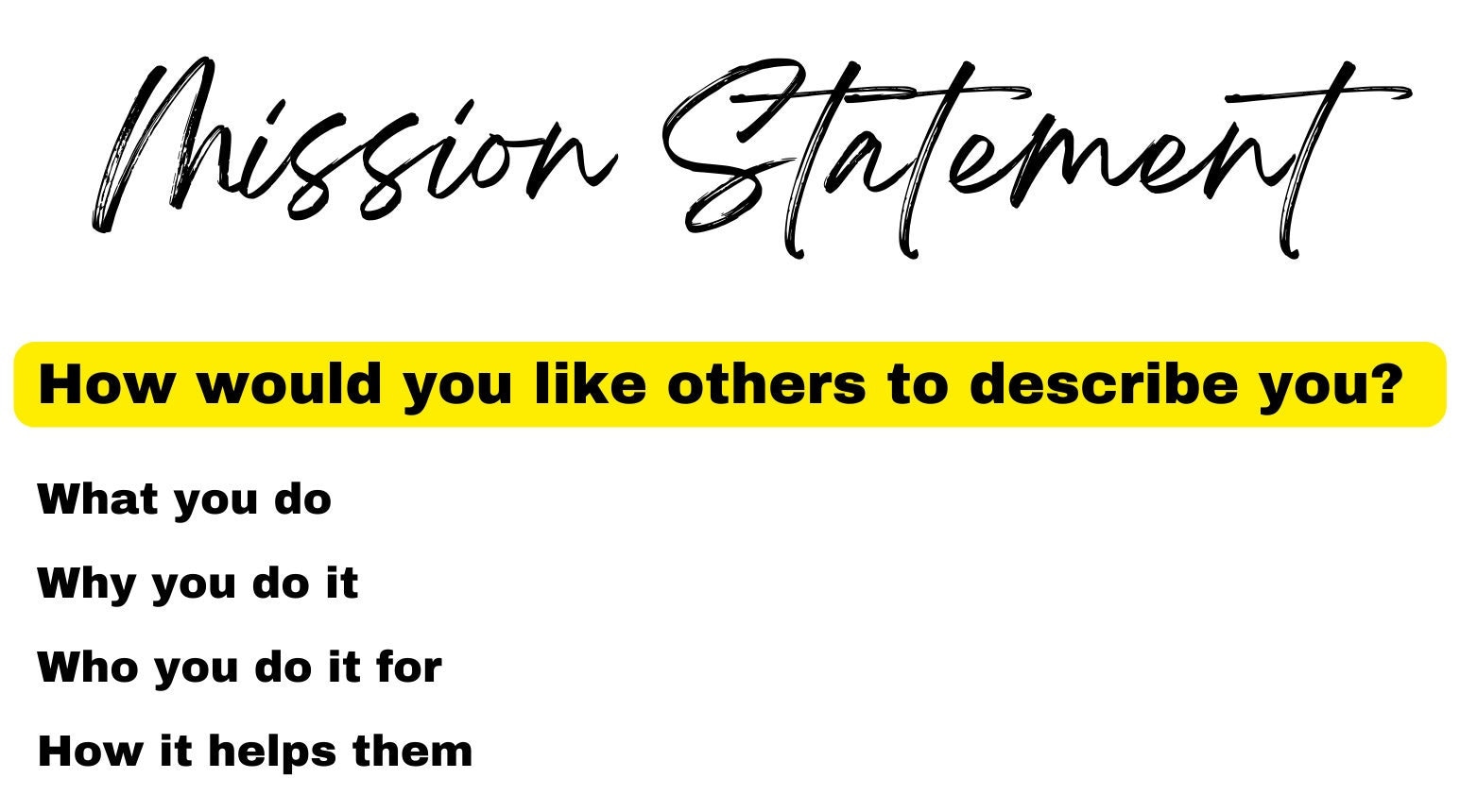 Personal Mission Statement Worksheet