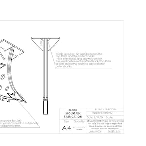 Mini Excavator Ripper DXF FILES!! - Etsy