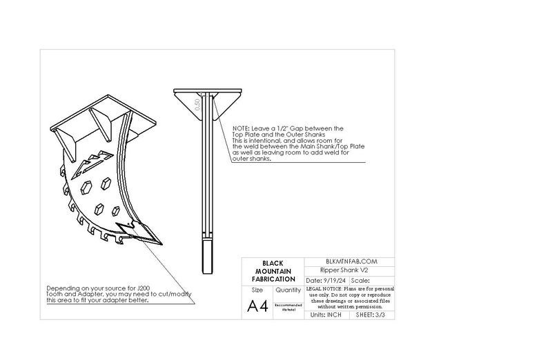 Mini Excavator Ripper DXF FILES!! - Etsy