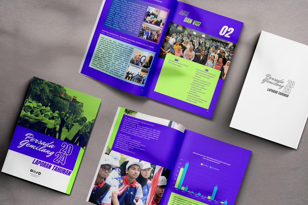 Minimalist Editable Canva Annual Report Template | A4 Portrait | 100 ...