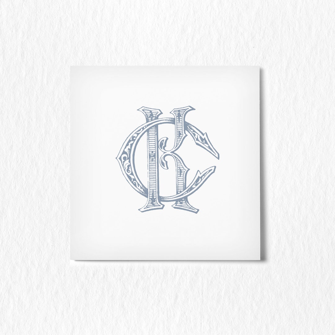 C-K K-C Wedding Duogram, Wedding Monogram Wedding Logo Invitation Logo ...