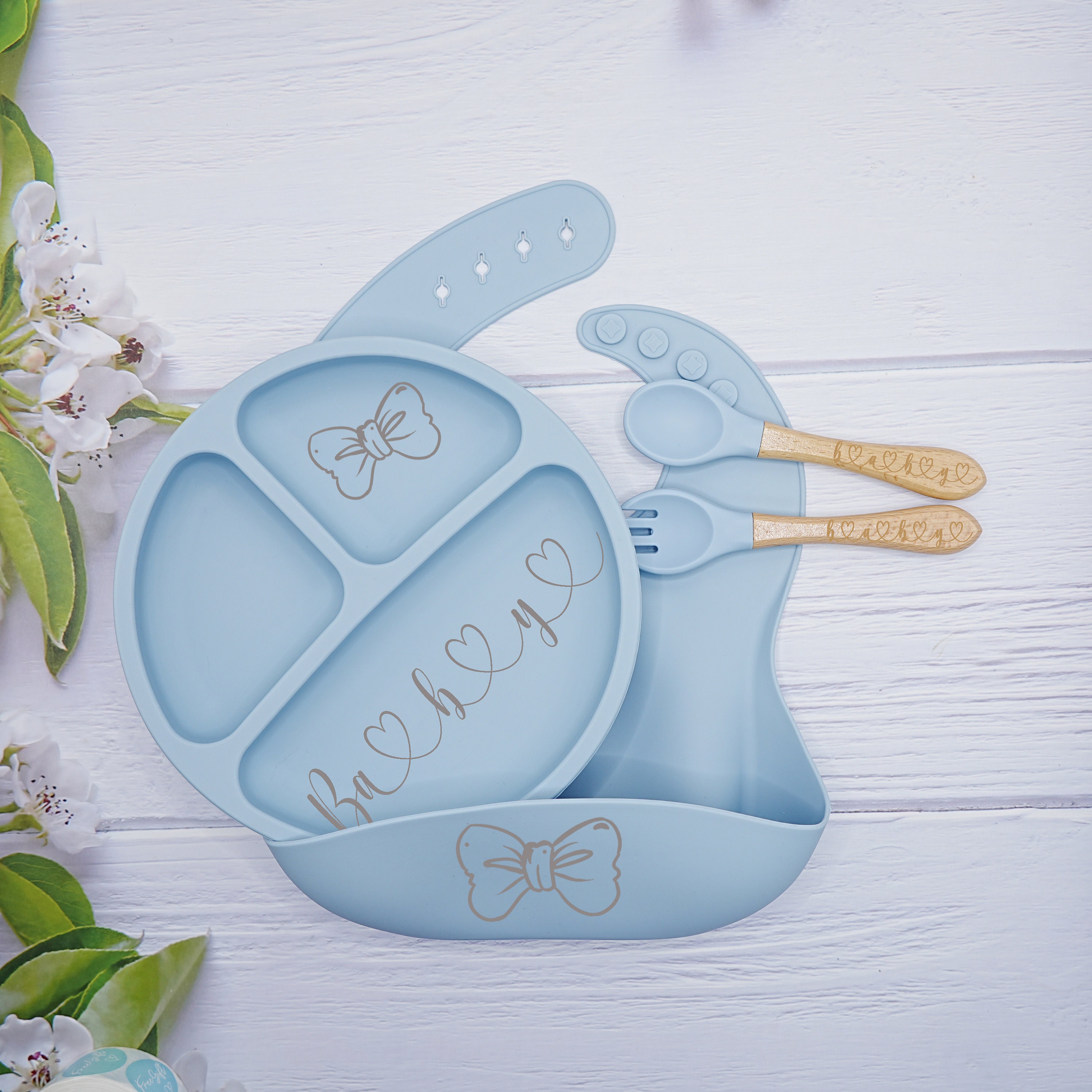 4pcs Custom Kids Weaning Set,baby Led Weaning Dinner Plate,baby Plate ...