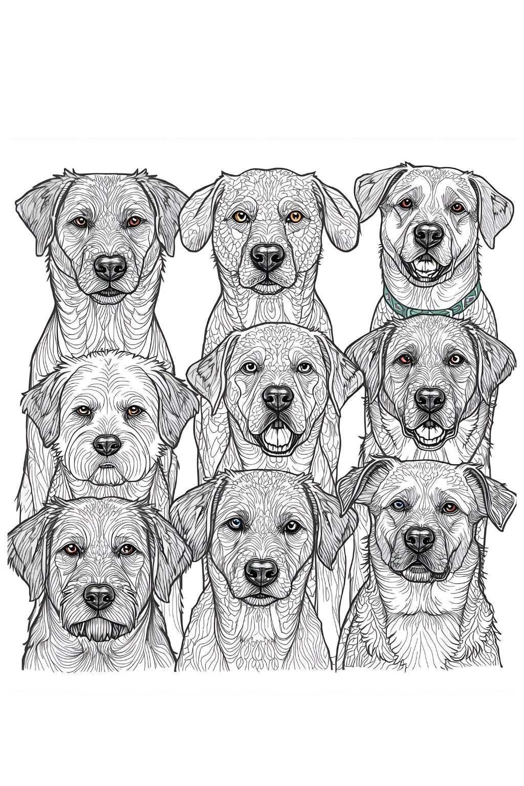 Labrador Colouring Pages - Etsy