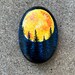 Full Moon Painted Rock, Rock Art, Hand Painted Rocks, Fall Painting ...