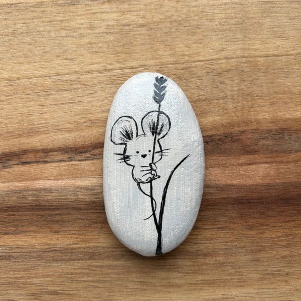 Mouse Rock Painted - Etsy