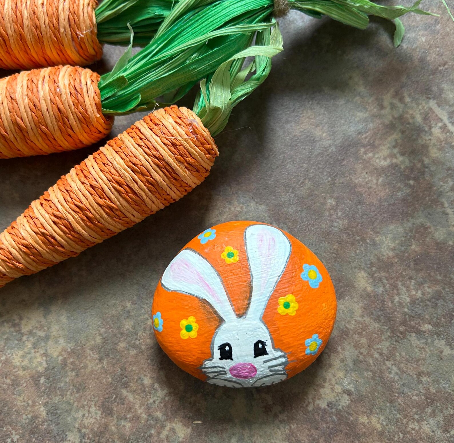 Bunny Painted Rock, Cute Painted Rabbit, Easter Painted Rocks, Rabbit ...