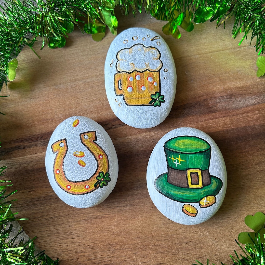 St. Patrick's Day Rocks, St. Paddy's Day Rocks, Lucky Horseshoe, St ...
