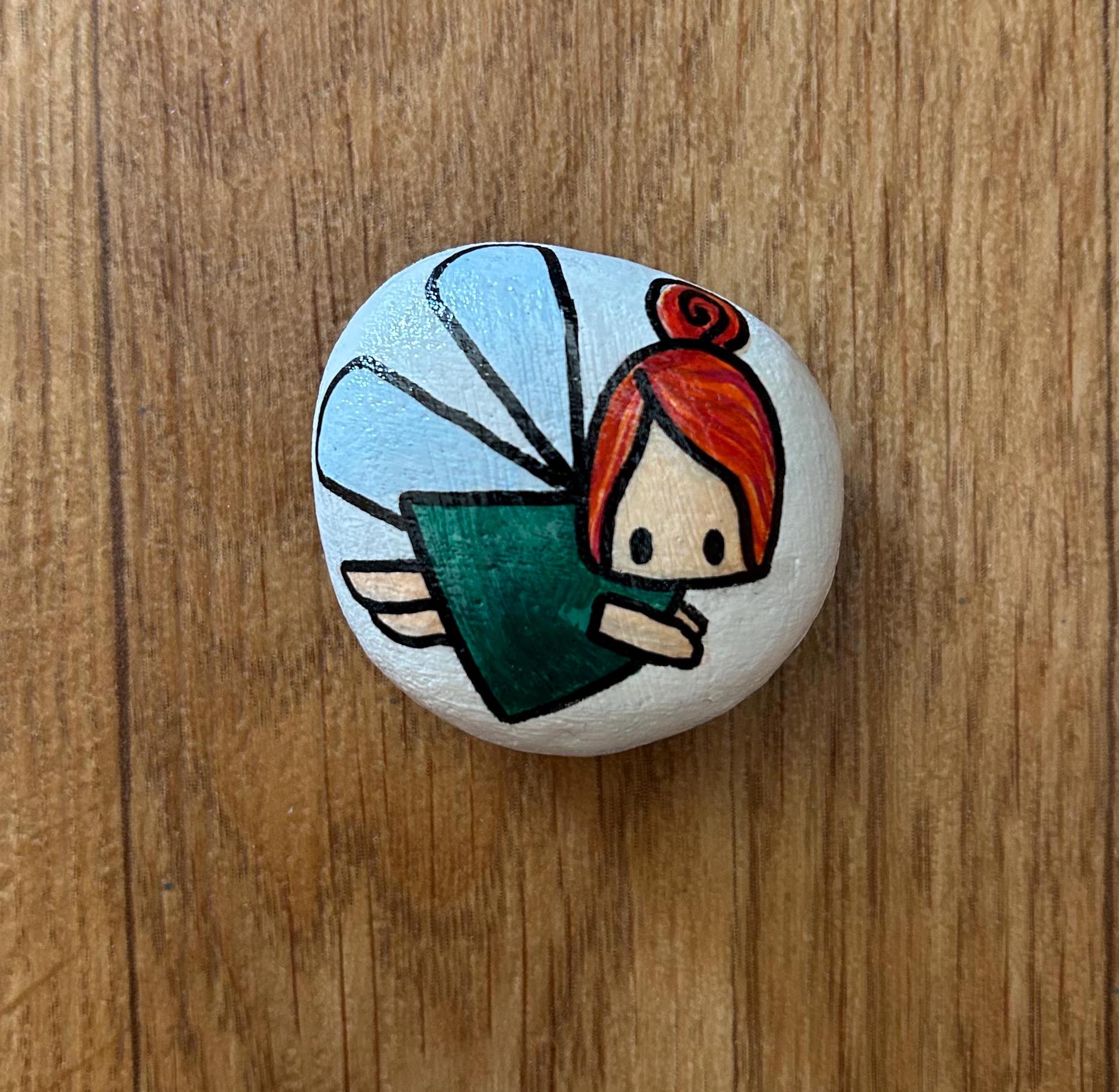 Pocket Angel, Pocket Rock, Unique Gift of Child, Hand Painted Rock ...