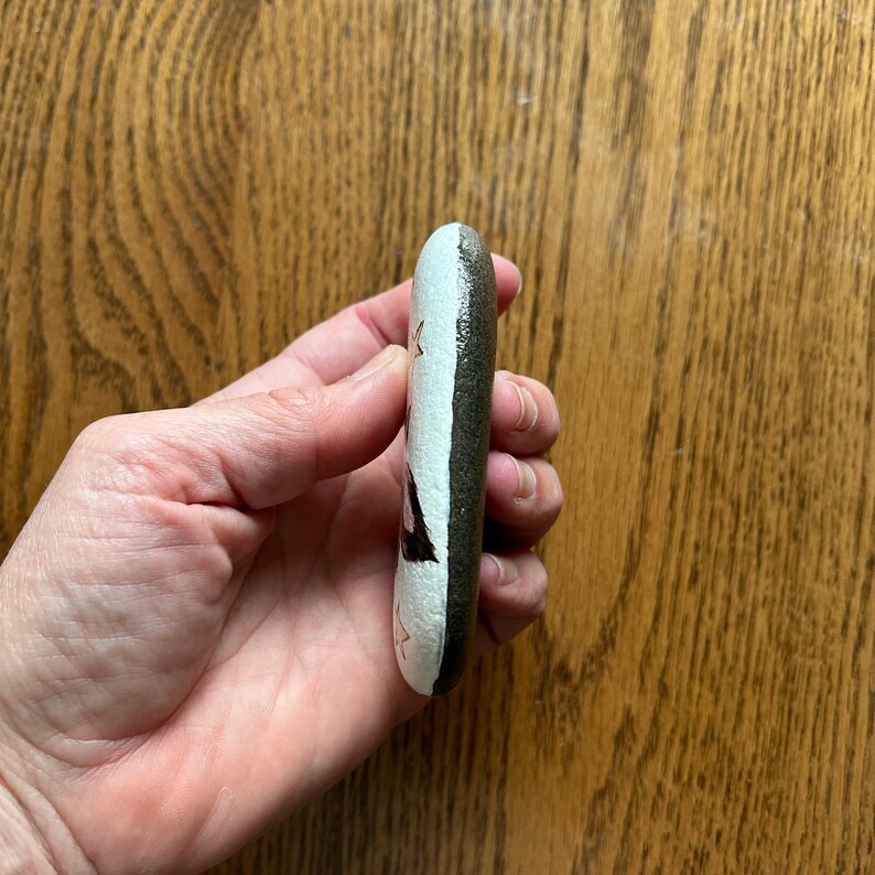 Cute Hand Painted Rock, Fox Painted Rock, Rock Art, Hand Painted Animal ...