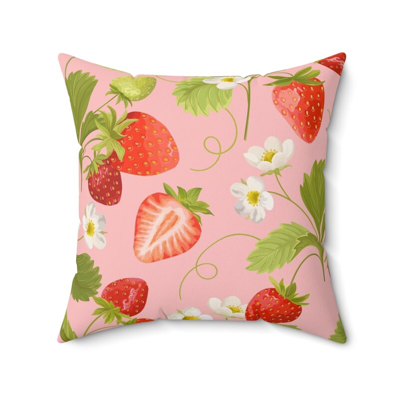 Strawberry Pillow - Etsy UK
