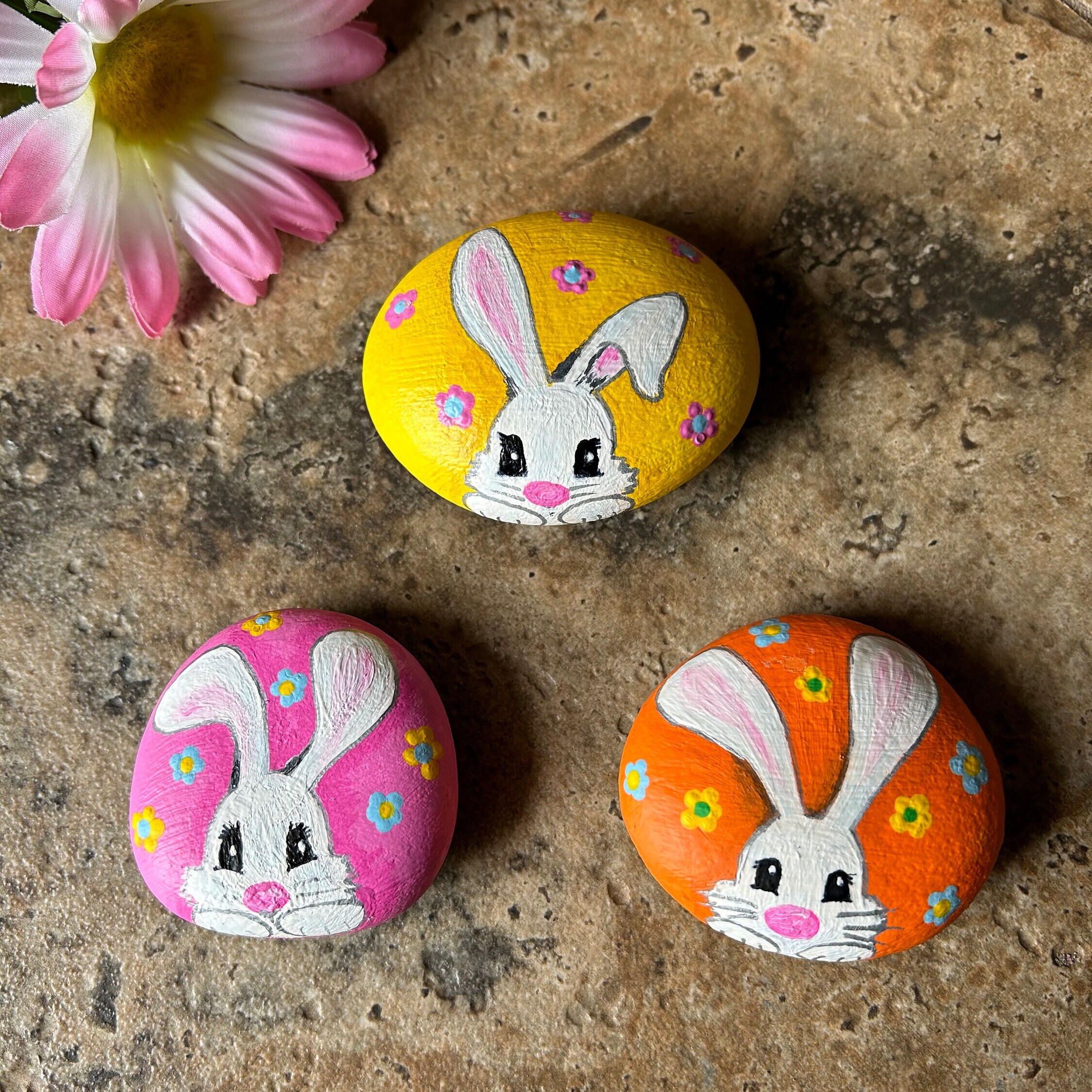 Easter Rocks, Bunny Painted Rocks, Easter Painted Rocks, Rabbit Rocks ...