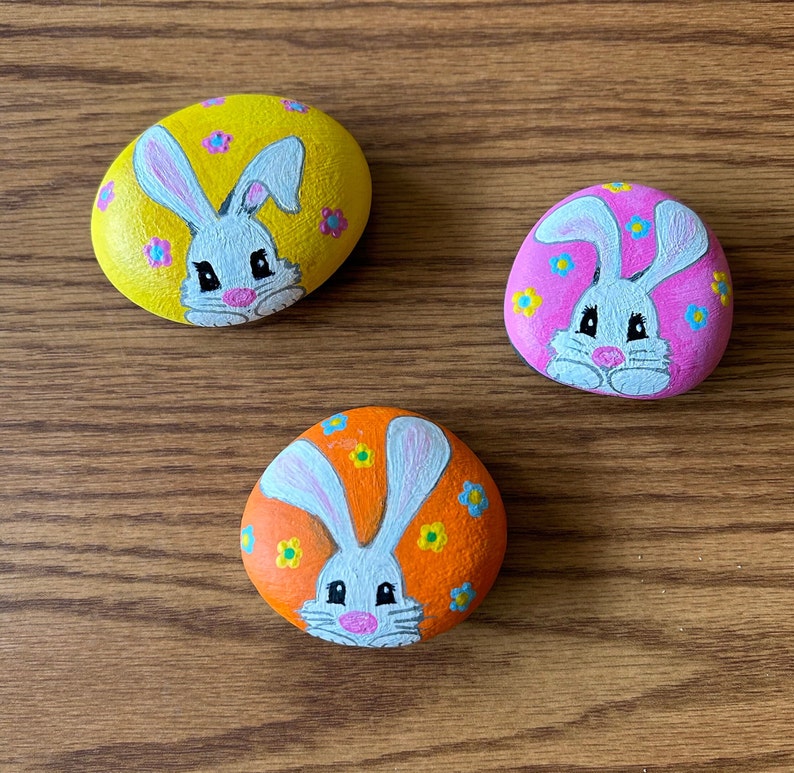 Easter Rocks, Bunny Painted Rocks, Easter Painted Rocks, Rabbit Rocks ...
