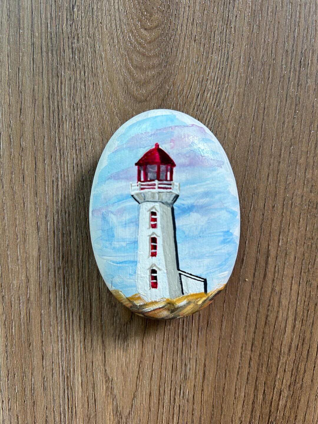 Lighthouse Painted Rock, Hand Painted Rock, Rock Art, Summer Painting ...