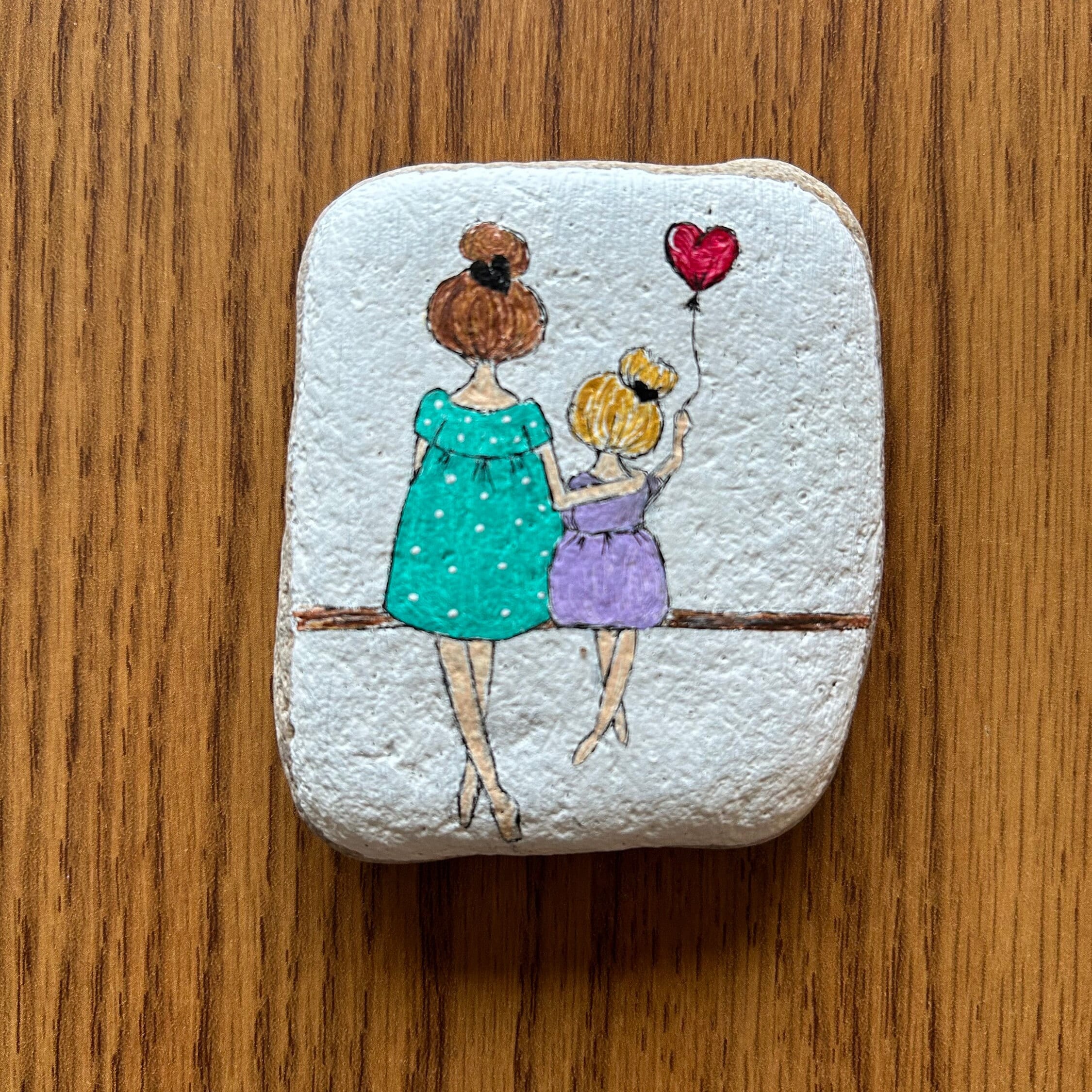 Mother Daughter Rock, Hand Painted Mother's Day Rock, Rock Art, Gift ...