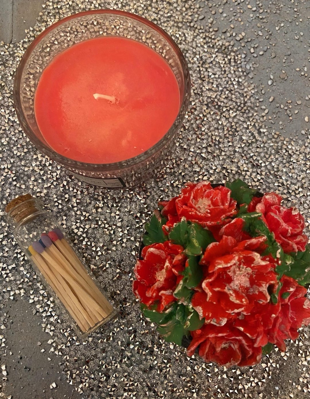 Marigold October Candle: Organic Soy Wax, Clay Floral Top - Etsy