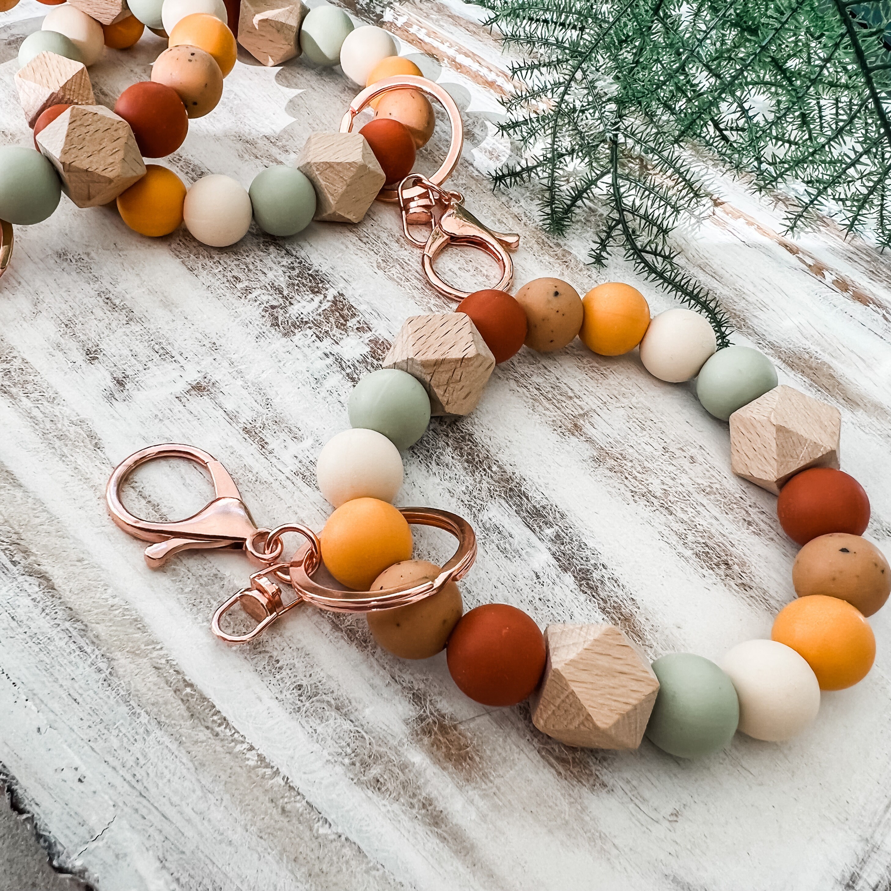 Fall Keychain Fall Wristlet Wristlet Keychain Silicone Bead - Etsy