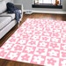 Y2k Danish Pastel Pink College Dorm Decor Area Rug, Pink Flower ...