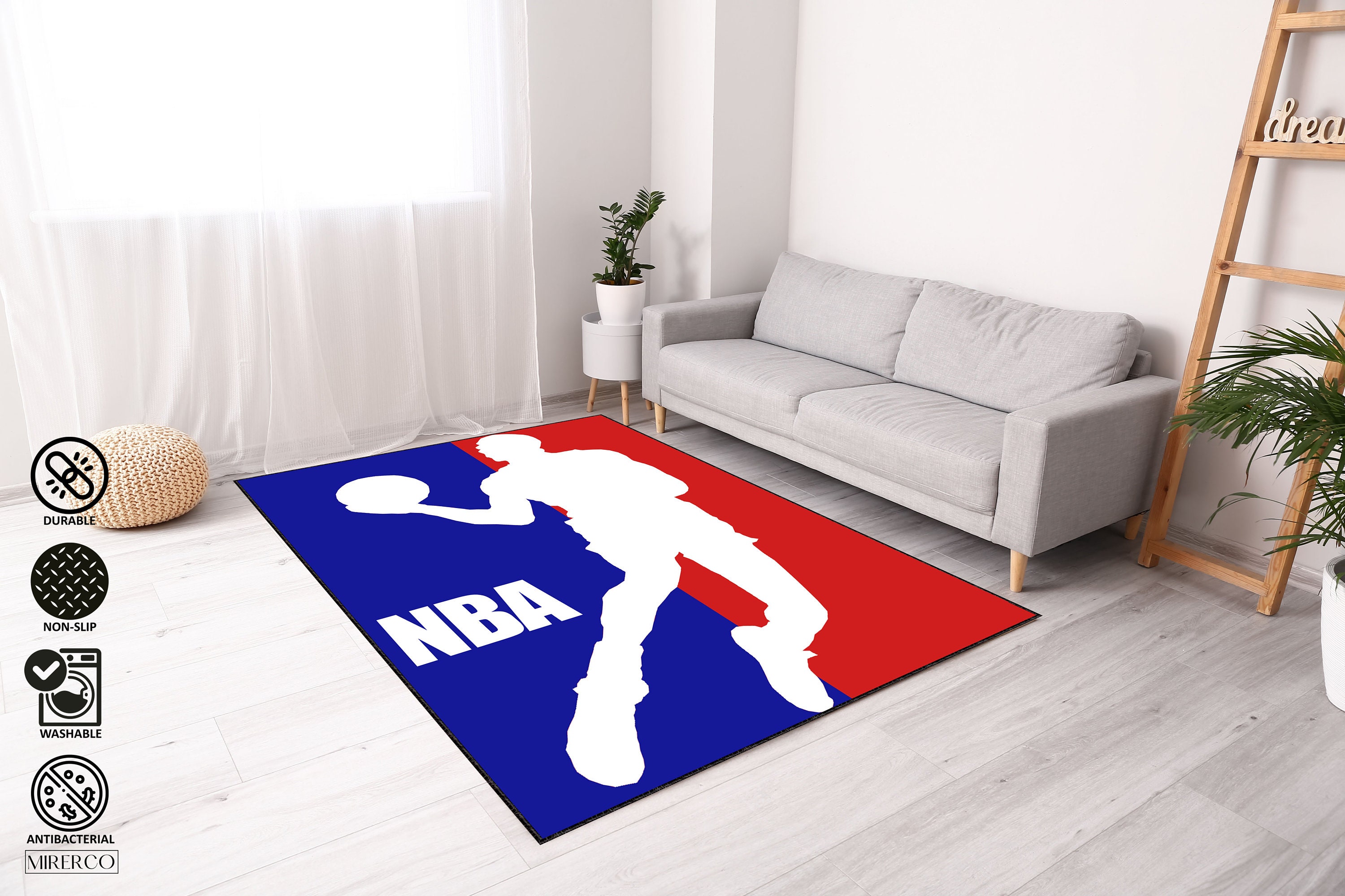 Nba Rug, Basketball Rug, Kids Rug, Teams Rug, Kids Room Rug, Digital ...