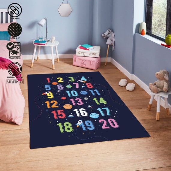 Numbers Educational Kids Rug Numbers Rug Personalized - Etsy