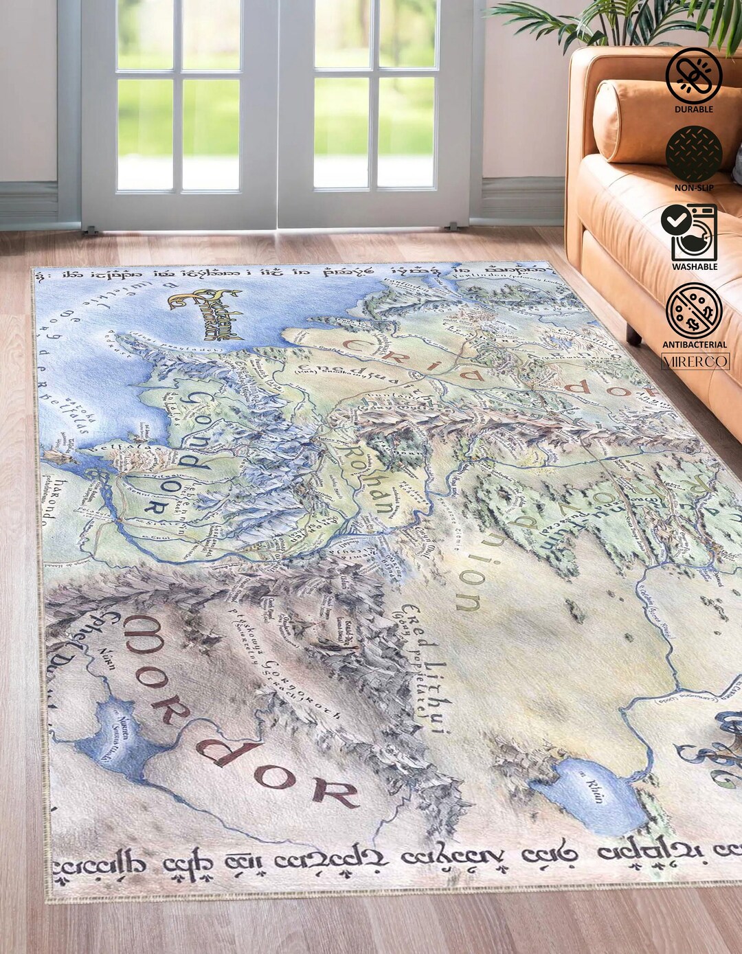 Lord of the Rings Rug Lord of the Rings Carpet Middle Earth - Etsy