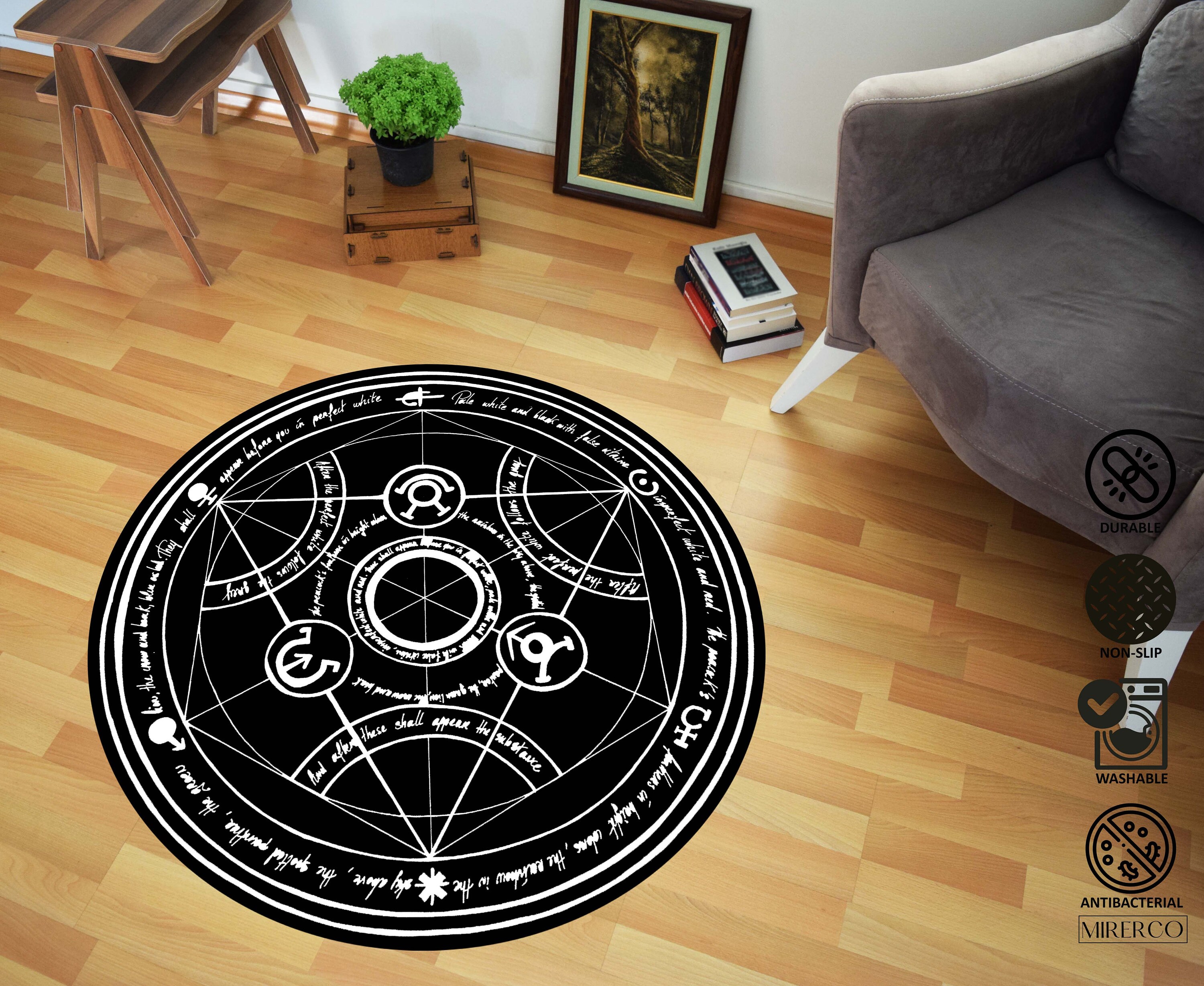 Full Metal Rug, Transmutation Circle Rug, Alchemist Rug, Japanese ...