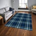 Navy and Teal Rugs, Gingham Rug, Plaid Area Rug, Plaid Pattern Rugs ...