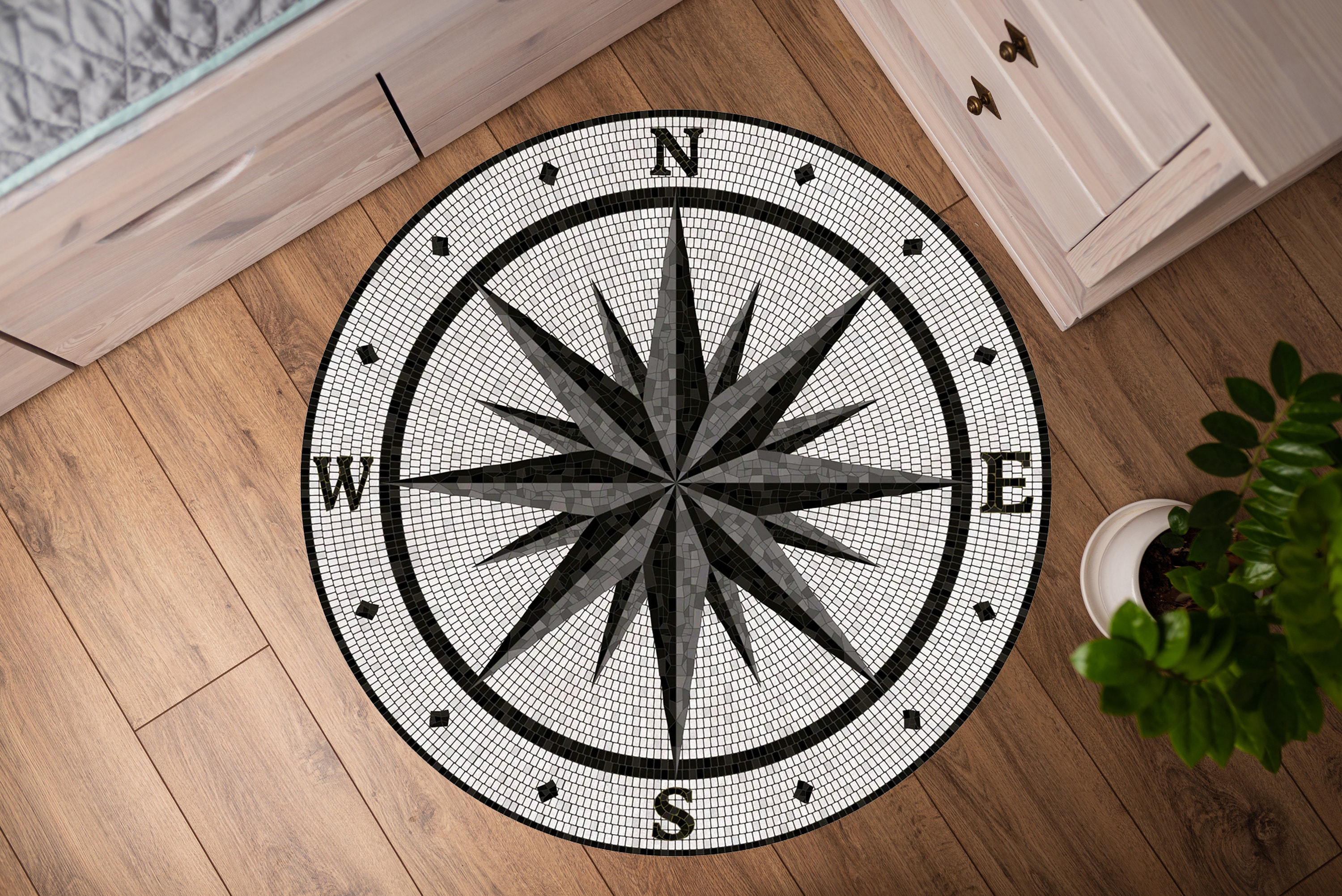 3D Compass Rug, Compass Rose Rug, Compass Medallion Decor, Home Decor ...