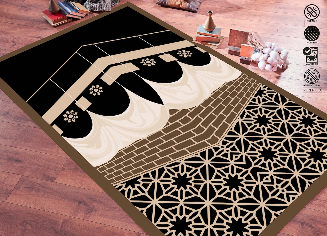 Kaaba Prayer Rug, Kaaba Prayer Mat, Ramadan Gift, Turkish Prayer Rug ...