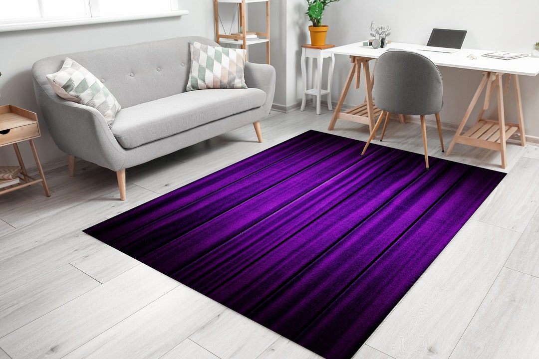 Dark Purple Rug, Cool Rugs for Living Room, Purple Area Rug, Dark ...