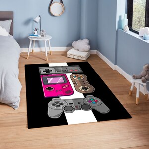 Gaming Console, Gaming Rug, Game Rug, Nintendo Gamer Rugs, Gift for Him ...