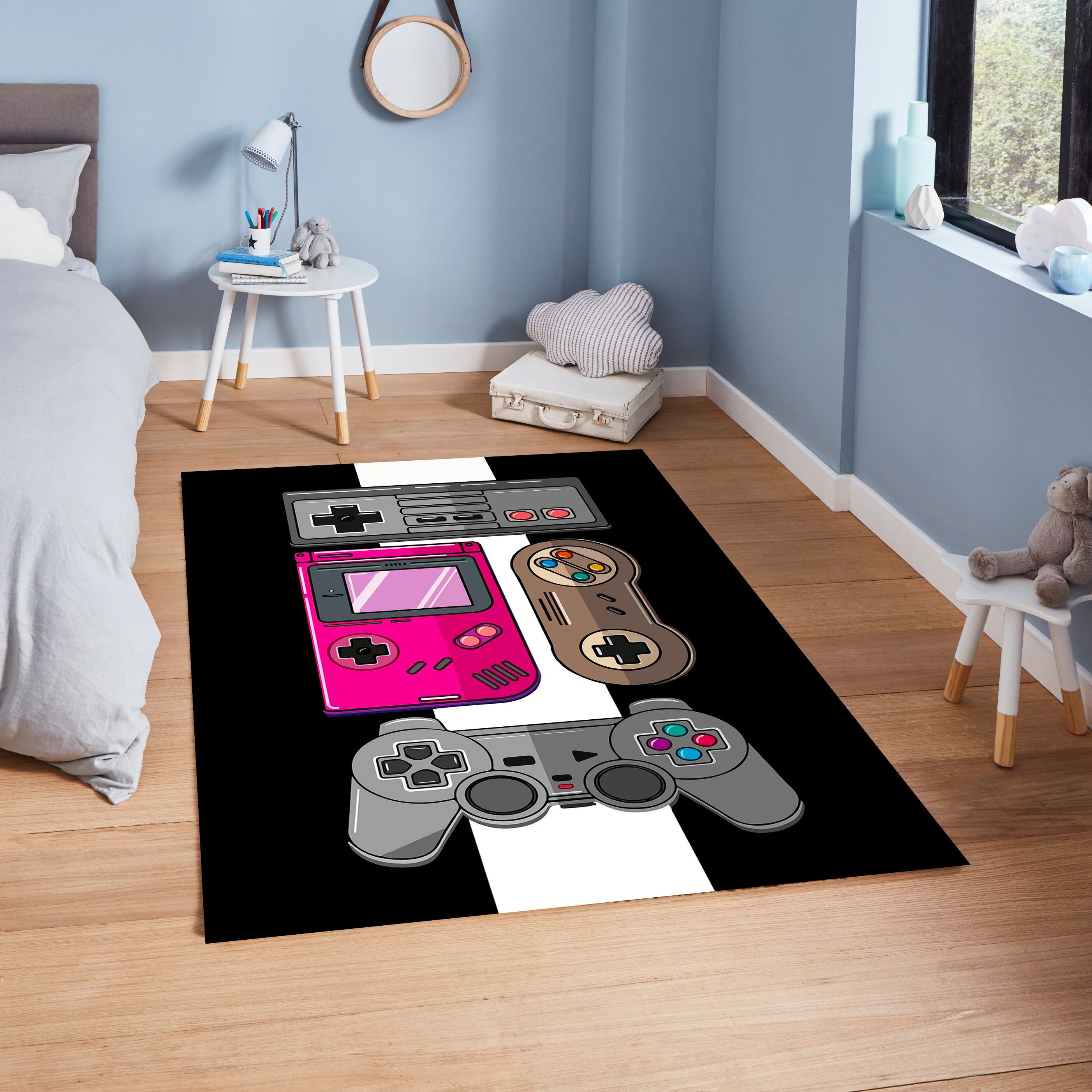 Gaming Console, Gaming Rug, Game Rug, Nintendo Gamer Rugs, Gift for Him ...