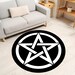 Pentacle Symbol Rug, Pentagram Patterned Round Carpet, Supernatural ...