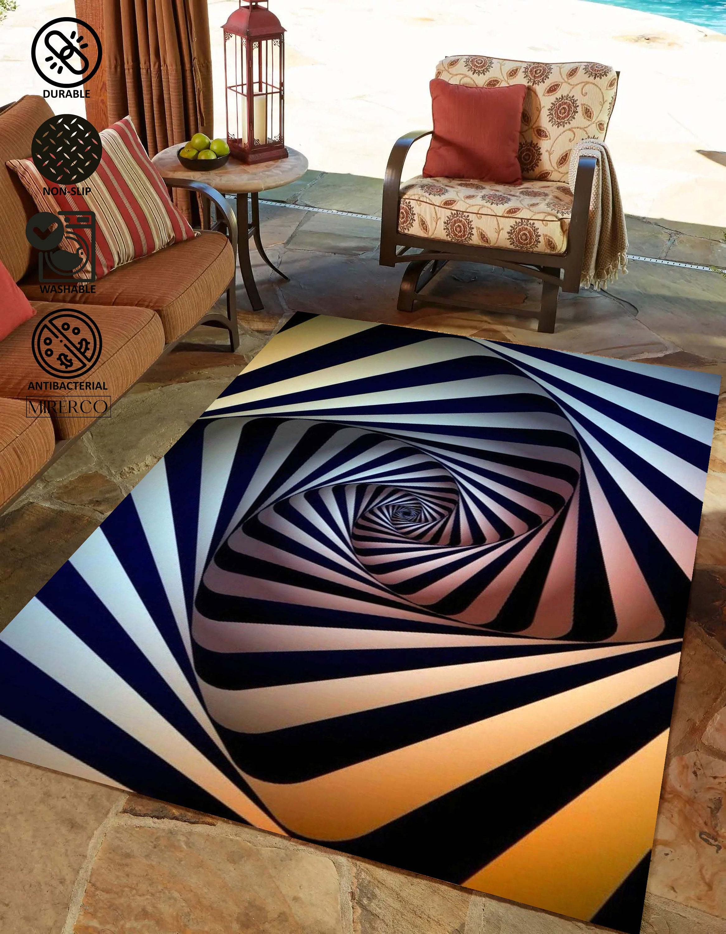 3D Illusion Rug 3D Vortex Rug for Living Room Rug Fan - Etsy