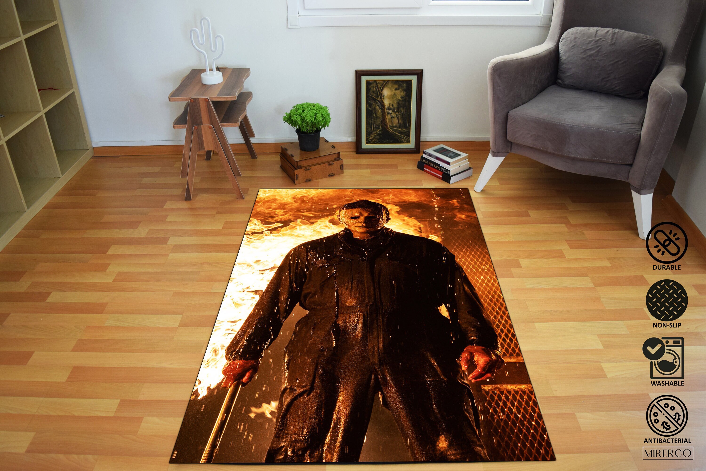 Michael Myers Rug, Horror Movie Characters Floor Rugs, Area Soft Rugs ...