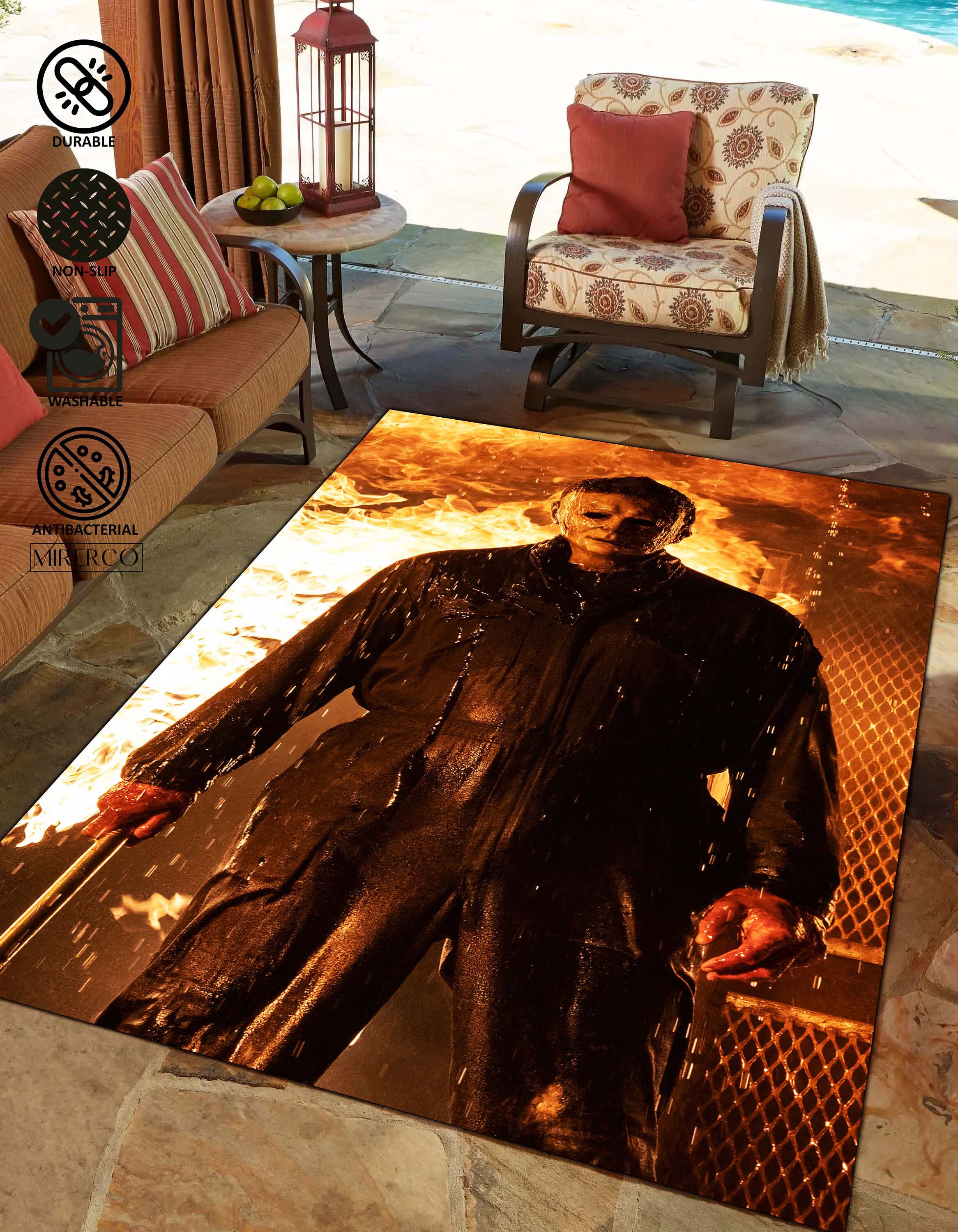 Michael Myers Rug, Horror Movie Characters Floor Rugs, Area Soft Rugs ...